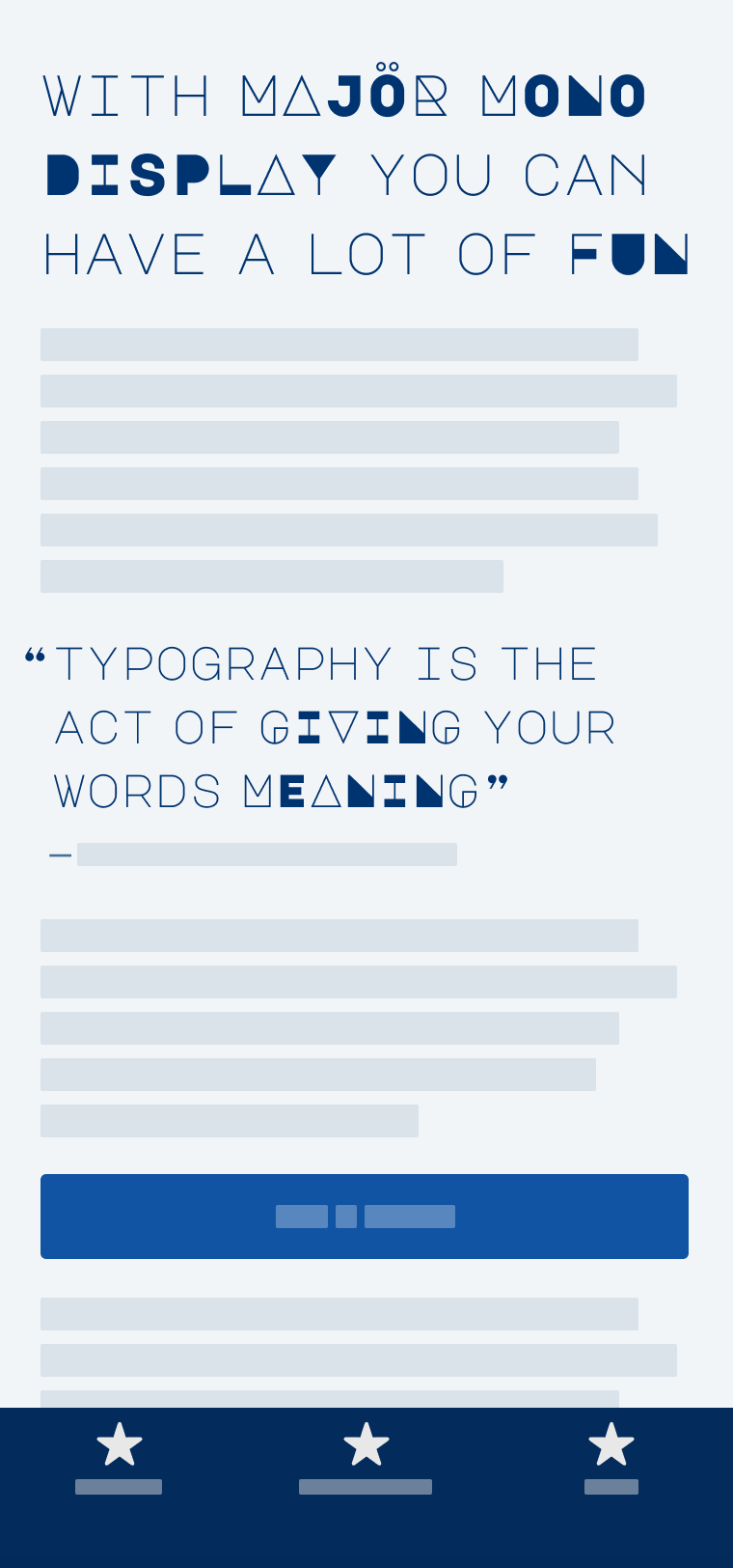 Majör Mono Display - Pimp my Type