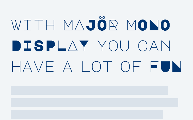 Majör Mono Display - Pimp my Type