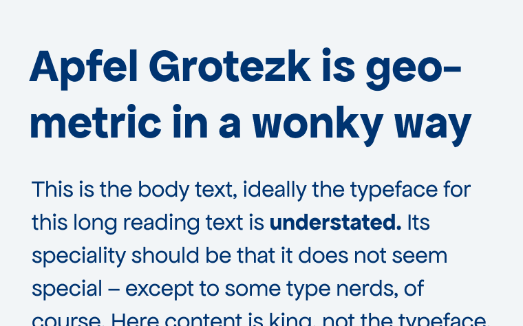 Apfel Grotezk - Pimp my Type