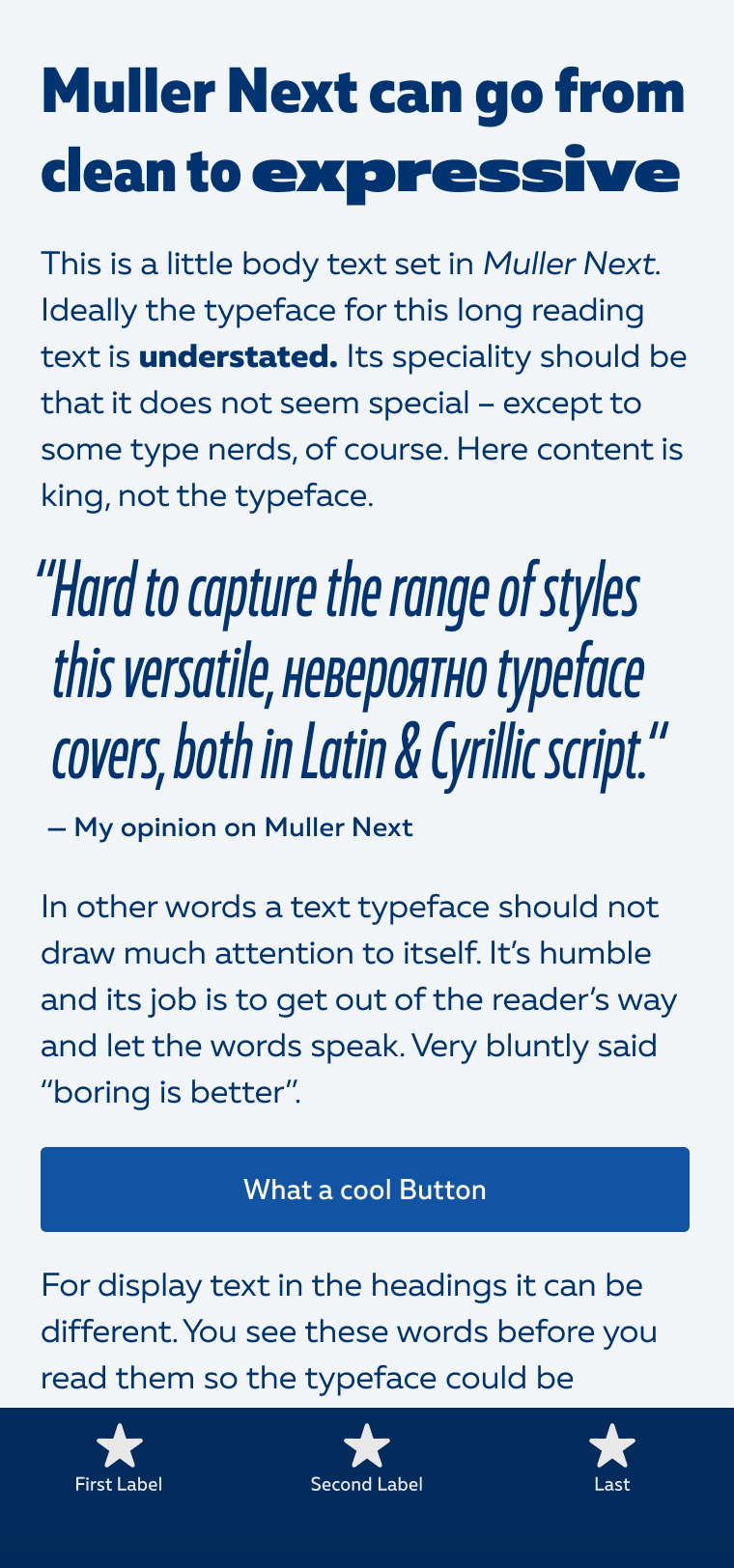 Muller Next - Pimp my Type