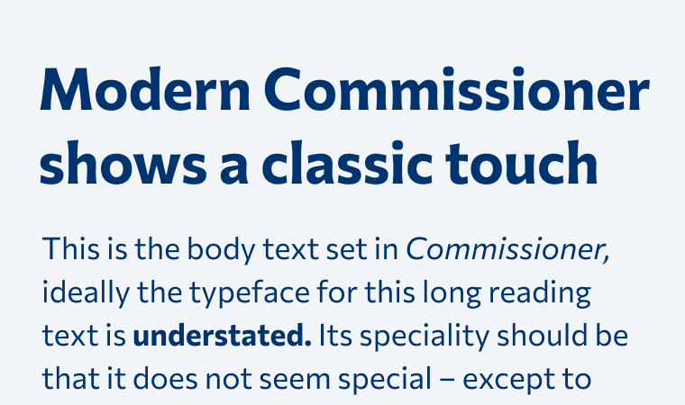 Commissioner - Pimp my Type